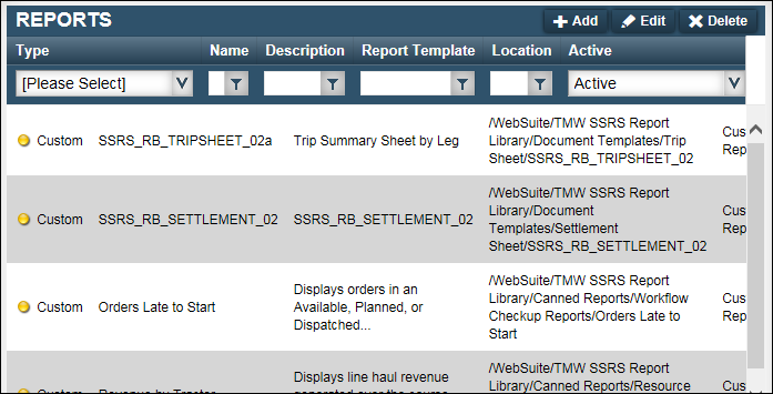 Managing SSRS reports :: Trimble Web Products