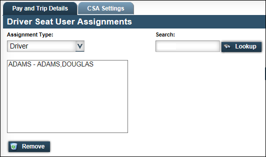 Creating primary users - DriverSeat settings :: Trimble Web Products