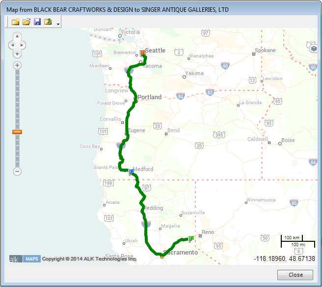 Viewing a web-based map of a trip :: TMW Operations