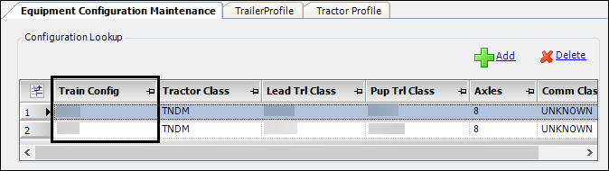 Creating equipment configurations :: TMW Operations