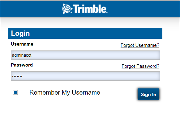 Preparing Trimble Web Products for first use :: Trimble Web Products