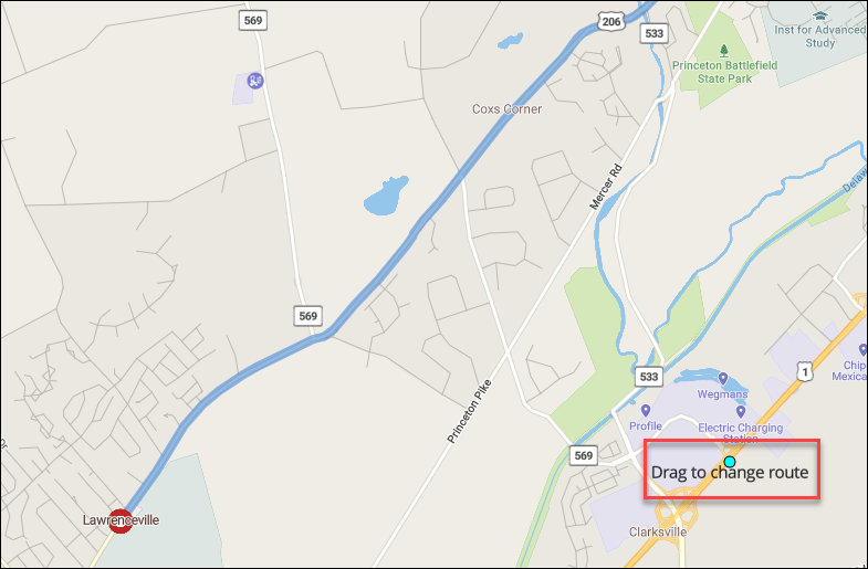 Customize a route with the drag route feature :: PCMiler Web