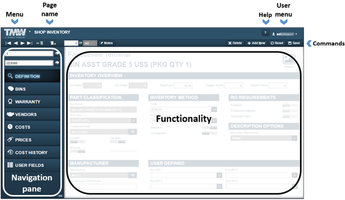 Shop Inventory master records :: Fleet Maintenance