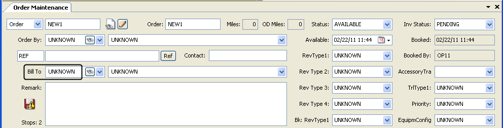 Basic order entry :: TMW Operations