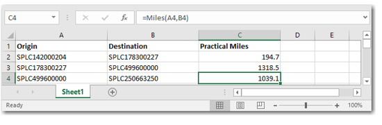Spreadsheets: SPLCs as Stops :: PC*Miler
