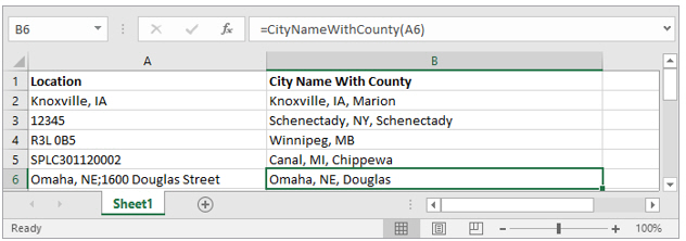 Spreadsheets: Get Location Information (Names) :: PC*Miler