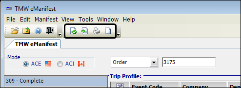 Changing menus and toolbars :: Trimble eManifest