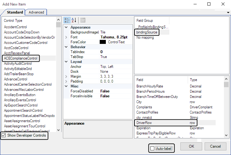 Driver profiles :: Trimble eManifest