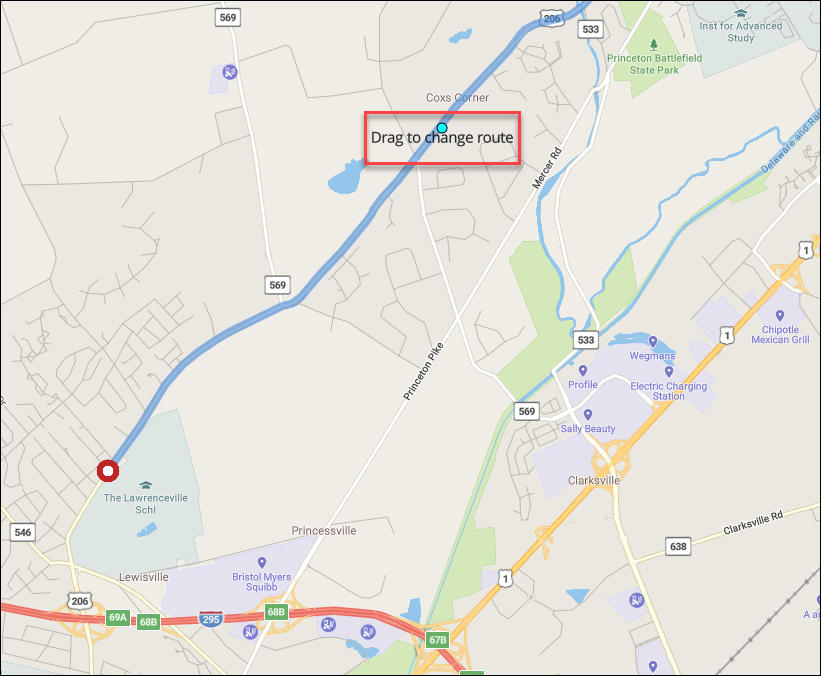 Customize a route with the drag route feature :: PCMiler Web